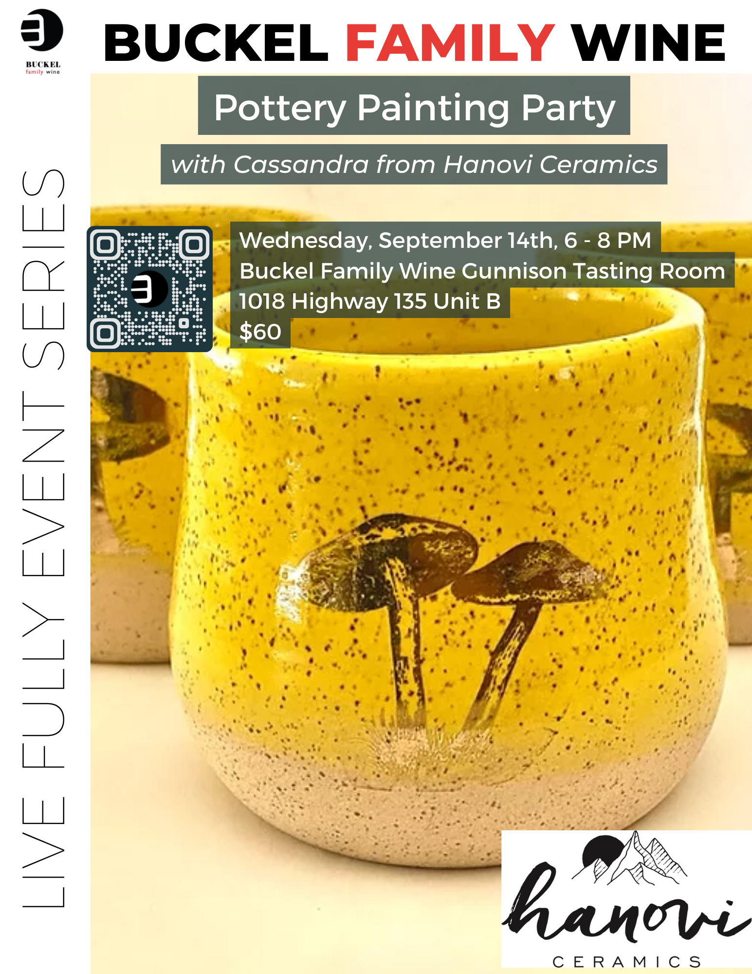 Live Fully: Pottery Painting Party | Buckel Family Wine