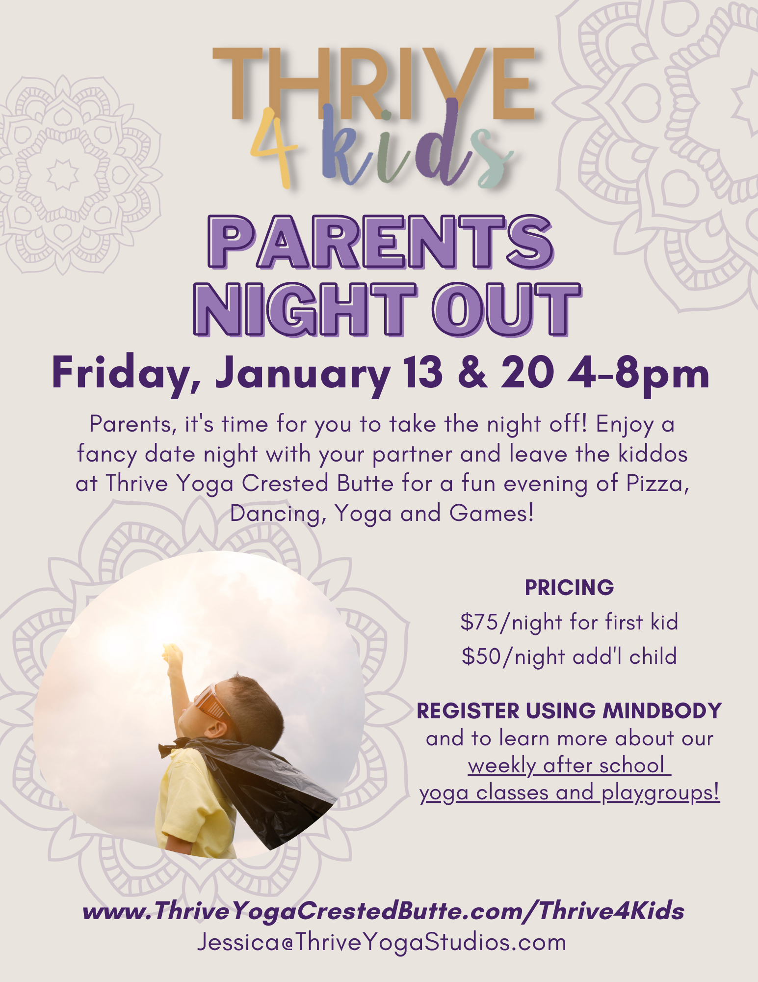 Thrive4Kids Parents Night Out - Hey Crested Butte