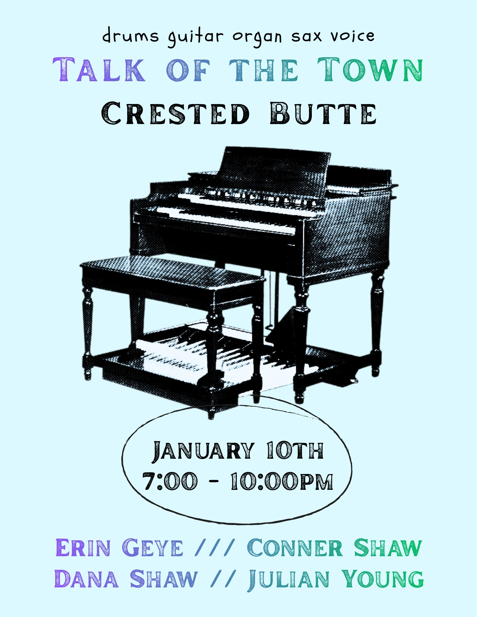 Julian Young Organ Band | Talk of the Town